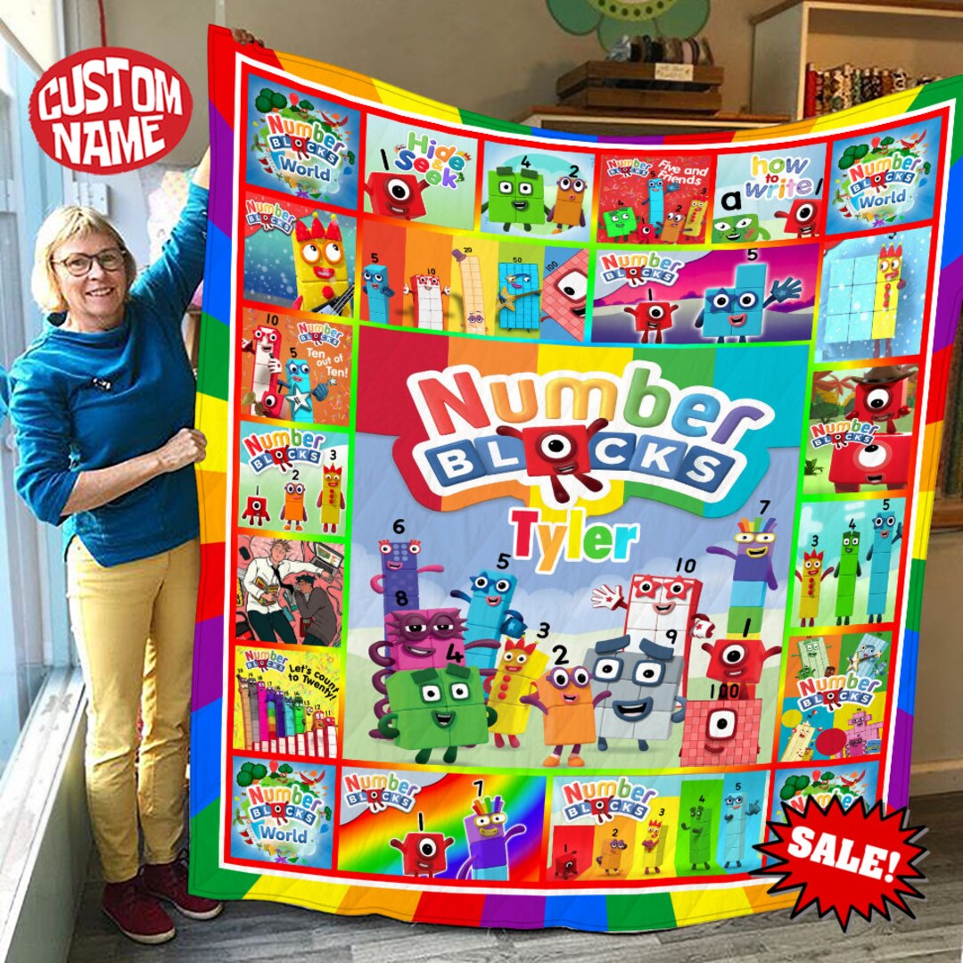 Numberblocks Personalized Quilt Blanket Numberblocks Custom - Etsy