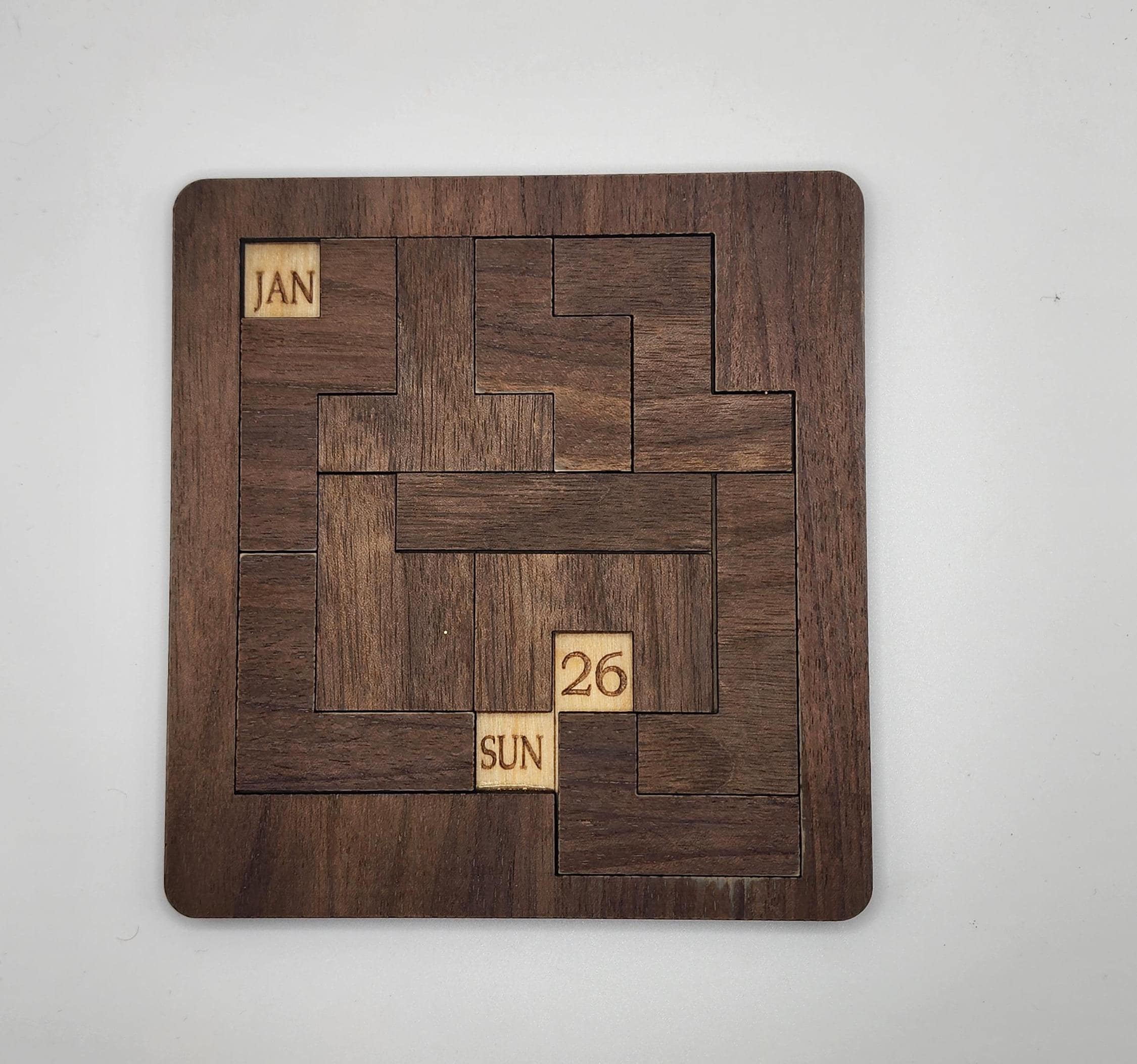 Daily Calendar Puzzle – Unique Wooden Perpetual Date Display - Desktop ...