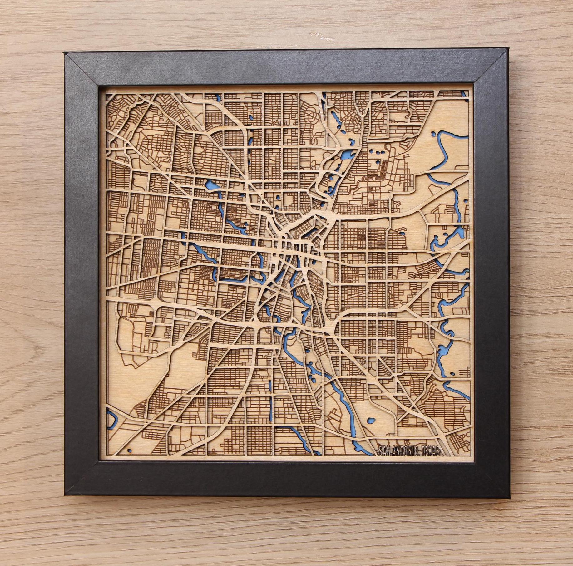 Personalized City Map Gift | Custom Wood Layered Laser Cut Art | Unique ...