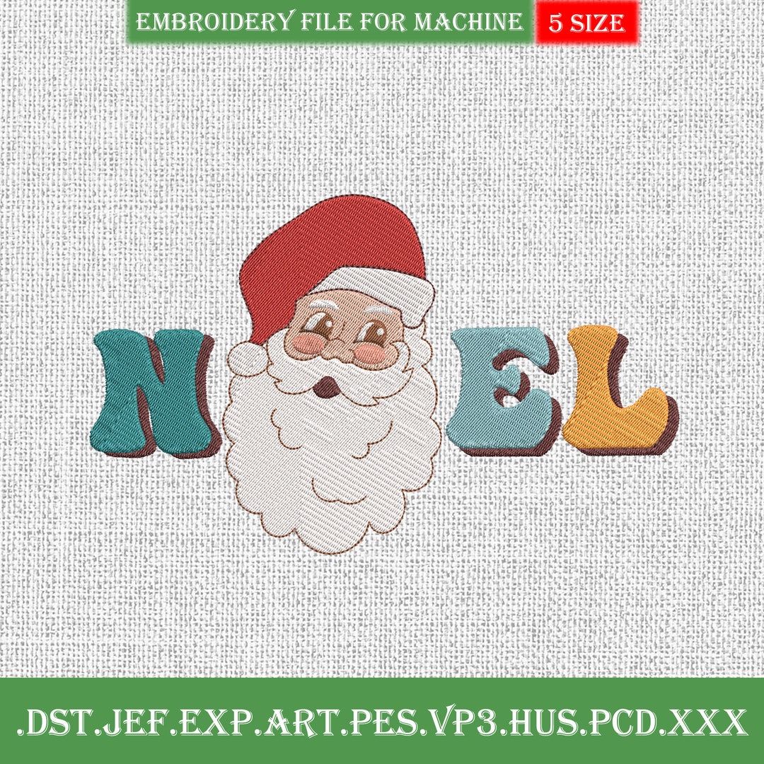 Christmas Retro Vintage Santa Claus Embroidery Design Vintage - Etsy
