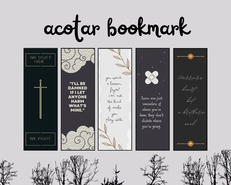 ACOTAR Bookmarks / a Court of Thorns and Roses / ACOMAF - Etsy Canada