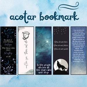 ACOTAR Bookmarks / a Court of Thorns and Roses / ACOMAF /bookish ...
