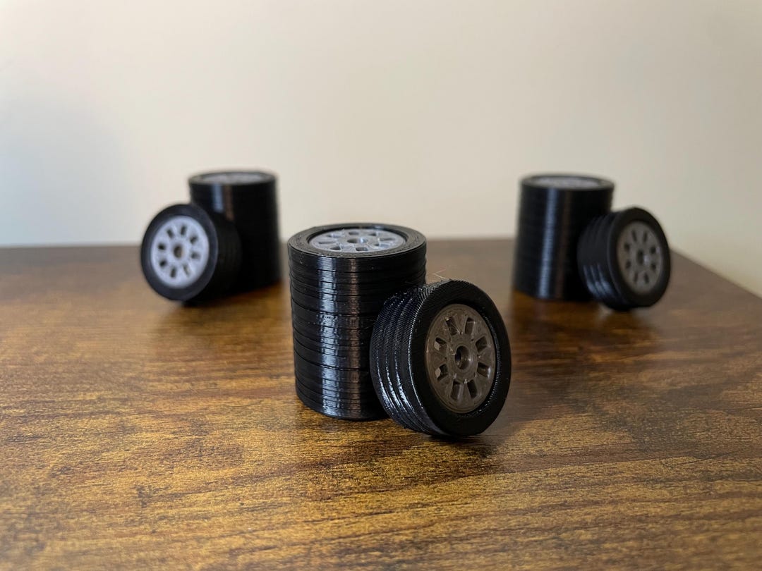 3 Mini Car Tire Stack, Race Car Tires Stack, Miniature Car Tires, Black ...