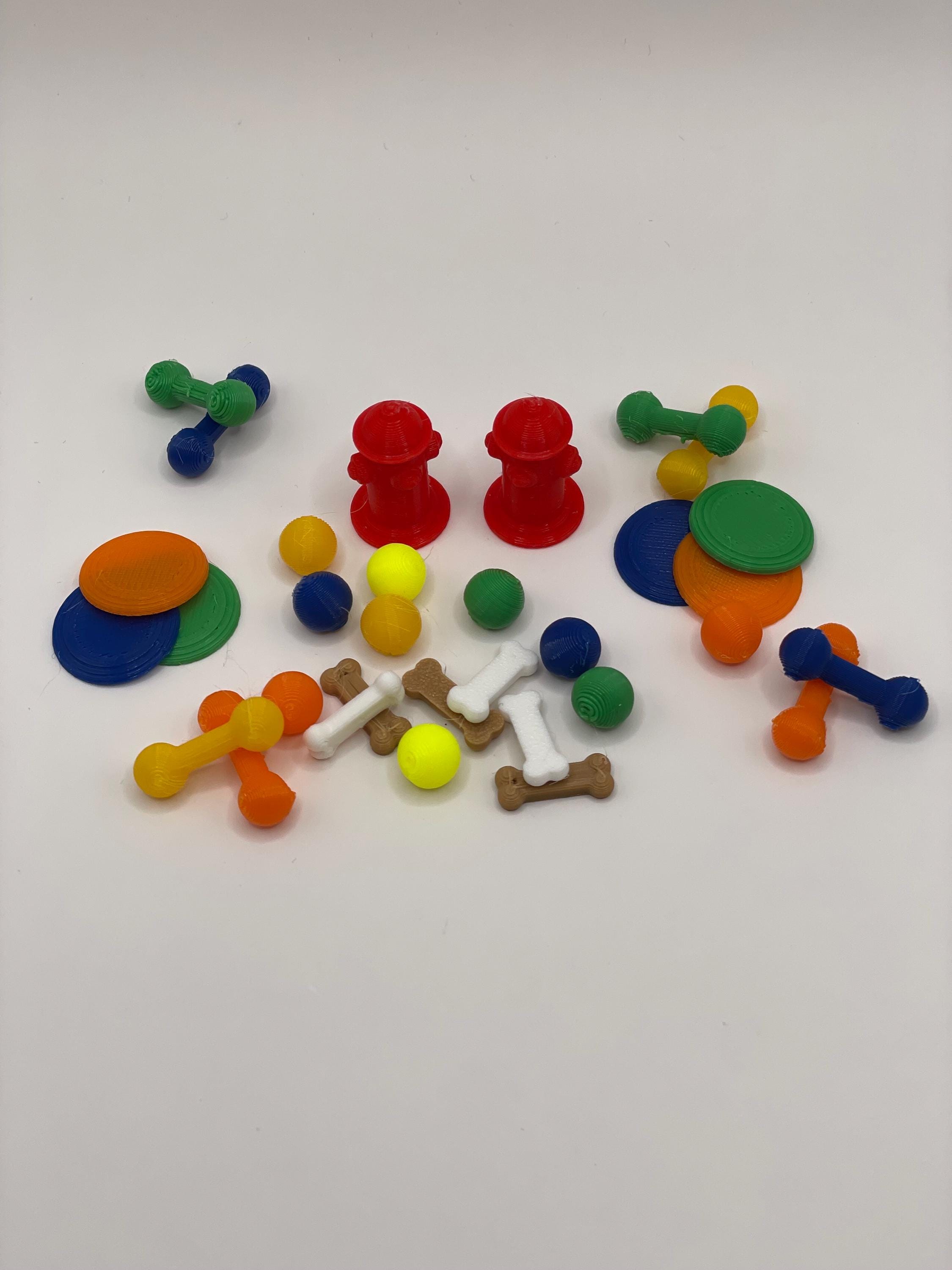 Micro Dog Toy Collection, Multiple Colors, 32 Pieces, Plastic ...
