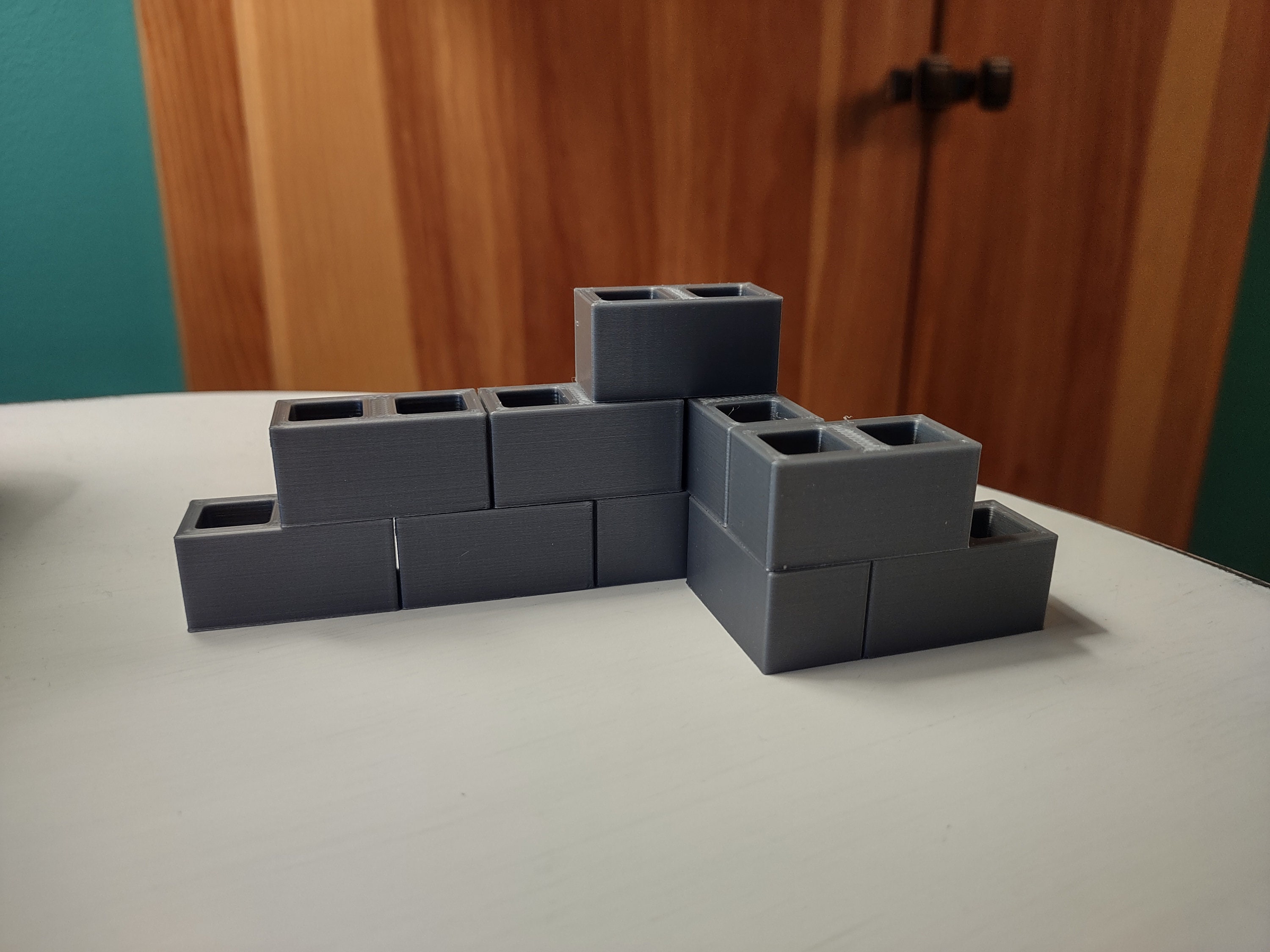 10 Mini Cinder Blocks, Stackable, Gray, Plastic, Brick's. - Etsy