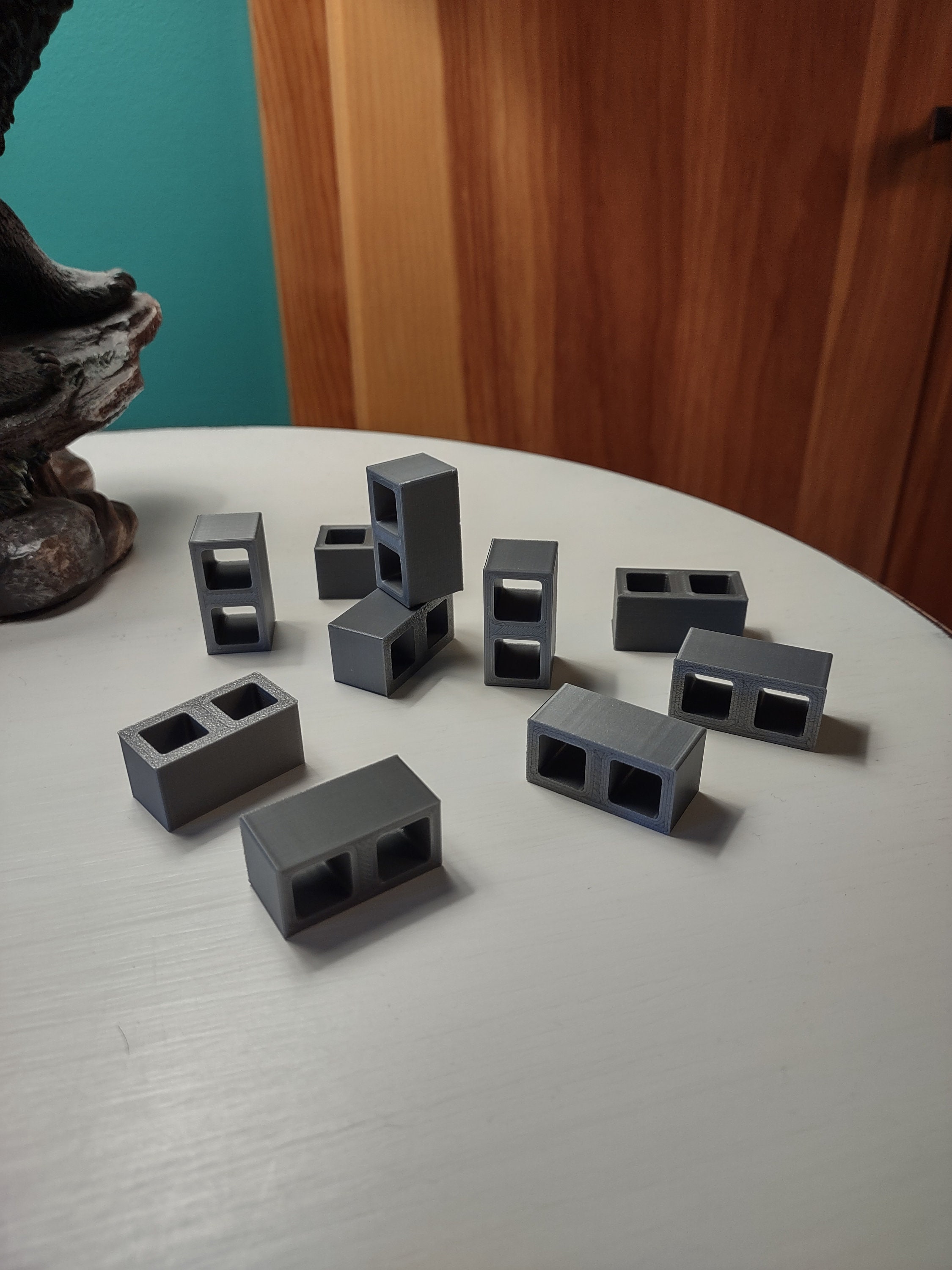 10 Mini Cinder Blocks, Stackable, Gray, Plastic, Brick's. - Etsy