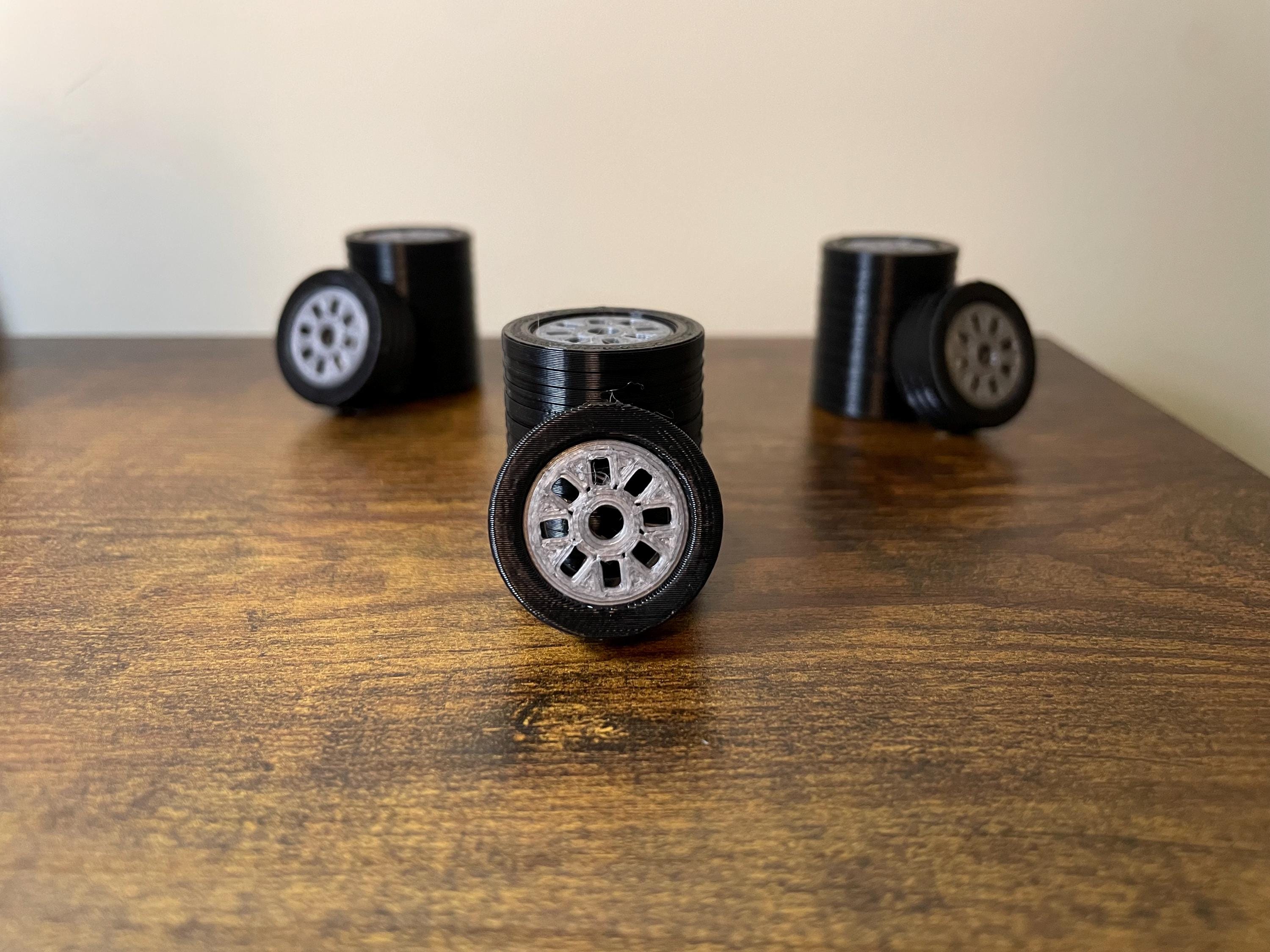 3 Mini Car Tire Stack, Race Car Tires Stack, Miniature Car Tires, Black ...