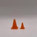 10 Mini Traffic Cones, 15 Micro Traffic Cones, 30mm or 20mm Tall, Orange / Neon Green, Plastic ...
