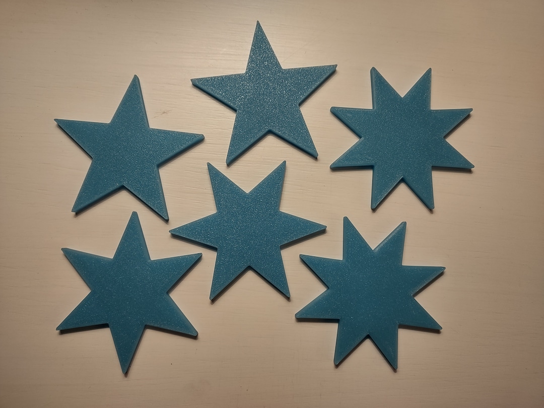 Glowing Stars, Wall Art, Blue Stars, Glow in the Dark, Ceiling Decor ...