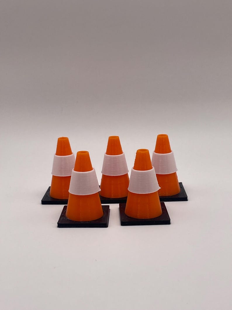 10 Mini Traffic Cones, 15 Micro Traffic Cones, 30mm or 20mm Tall ...