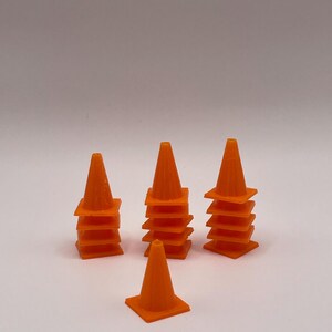 10 Mini Traffic Cones, 15 Micro Traffic Cones, 30mm or 20mm Tall ...