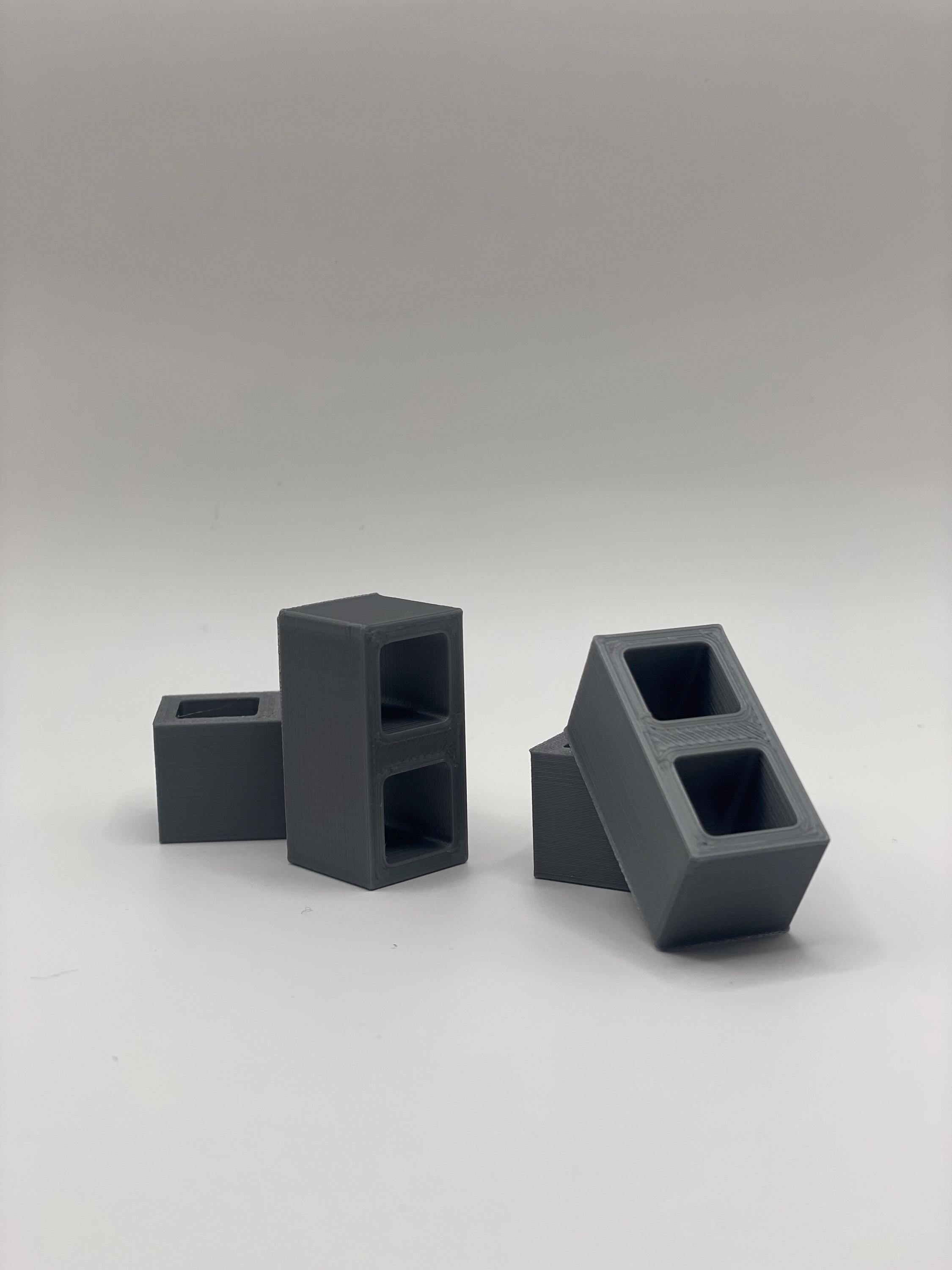 10 Mini Cinder Blocks, Stackable, Gray, Plastic, Brick's. - Etsy