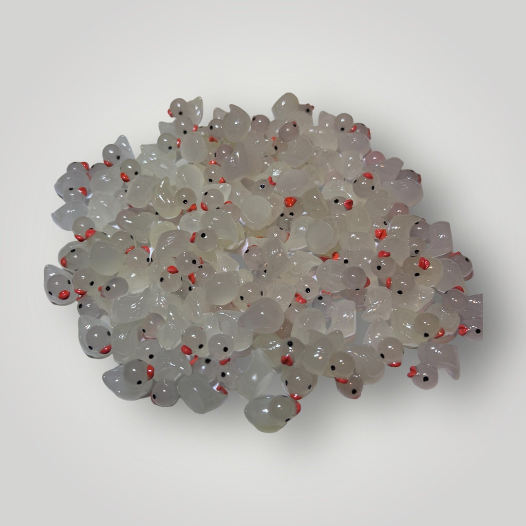 MINIATURE RUBBER DUCK Ducky Duckies, Mini Glow Ducks, Glow in the Dark ...