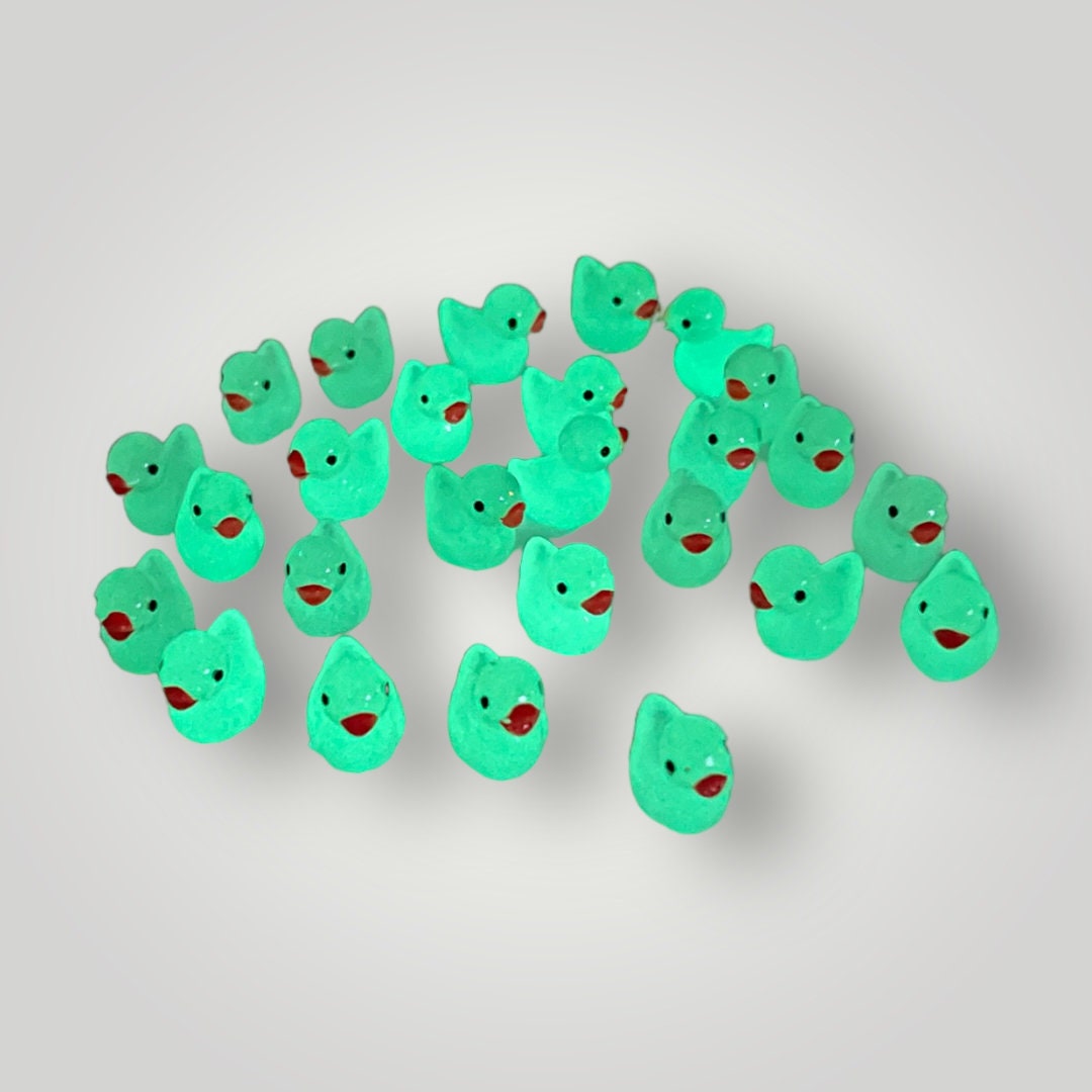 MINIATURE RUBBER DUCK Ducky Duckies, Mini Glow Ducks, Glow in the Dark Ducks, Mini Resin Ducks ...