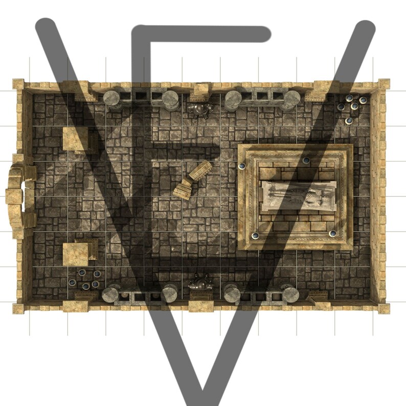 Ancient Crypt Dungeon Tiles, Basic Hallways and Rooms - Etsy