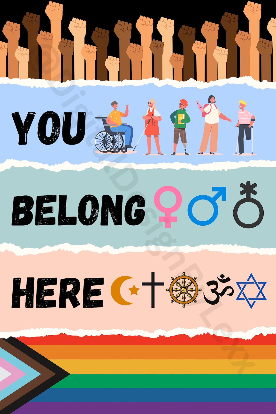 Printable Equality Poster, Includes Lgbtqia,disability,gender,religion ...