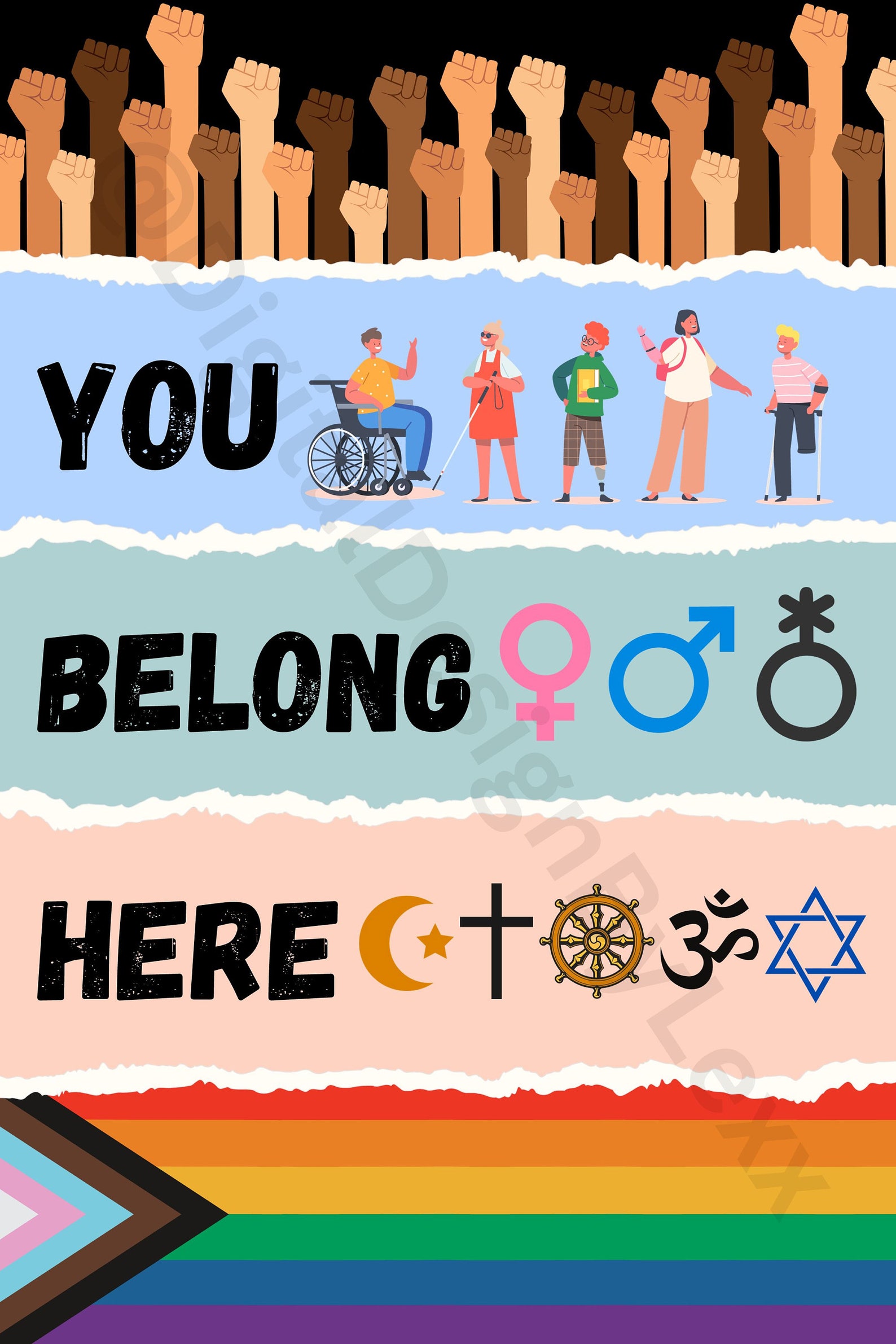 Digital Classroom Equality Poster Includes Etsy