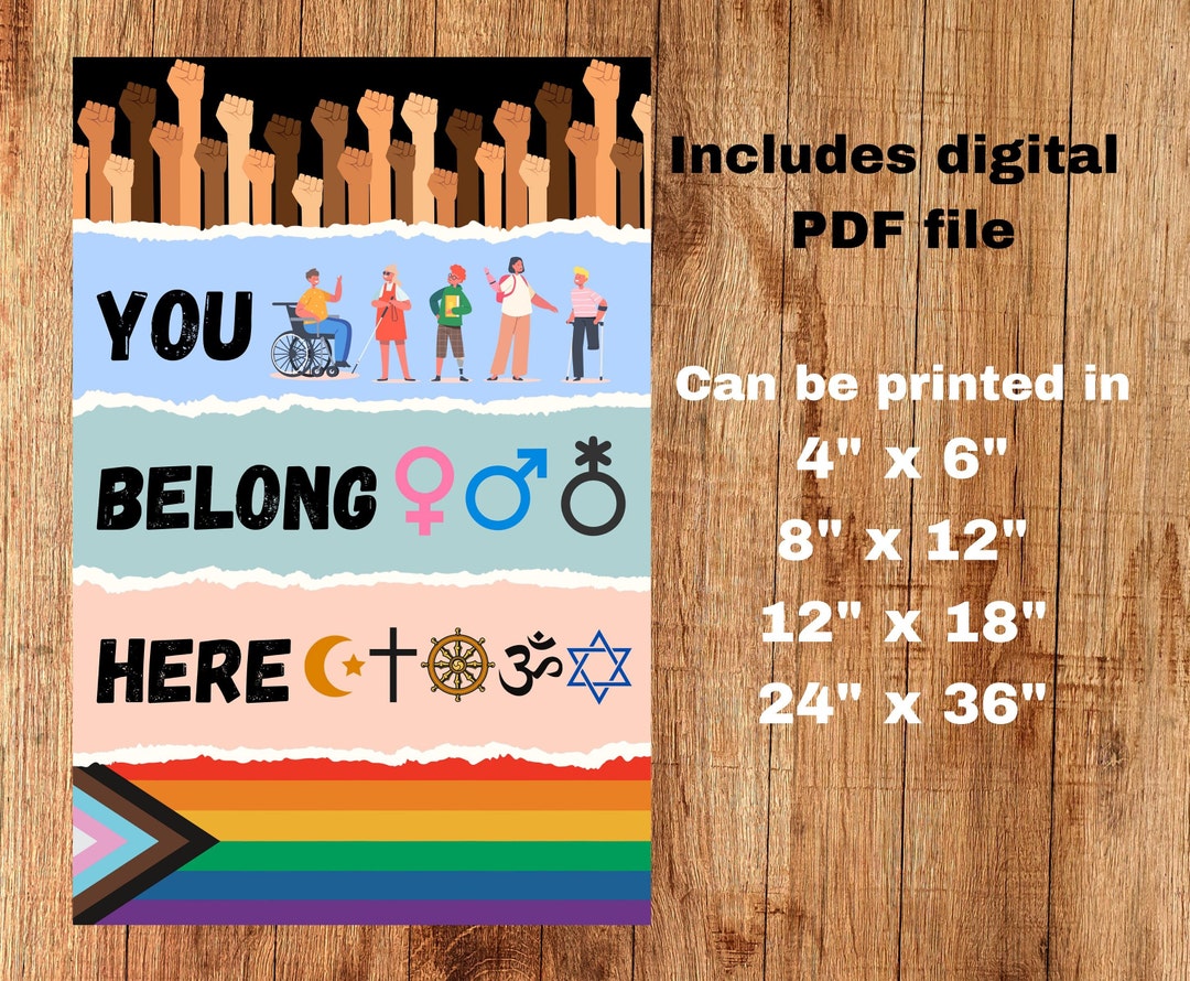 Printable Equality Poster, Includes Lgbtqia,disability,gender,religion ...
