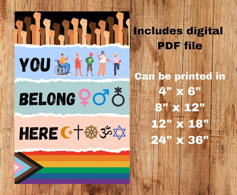 Printable Equality Poster, Includes Lgbtqia,disability,gender,religion ...