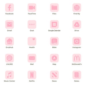 Custom Baby Pink App Icons - Etsy