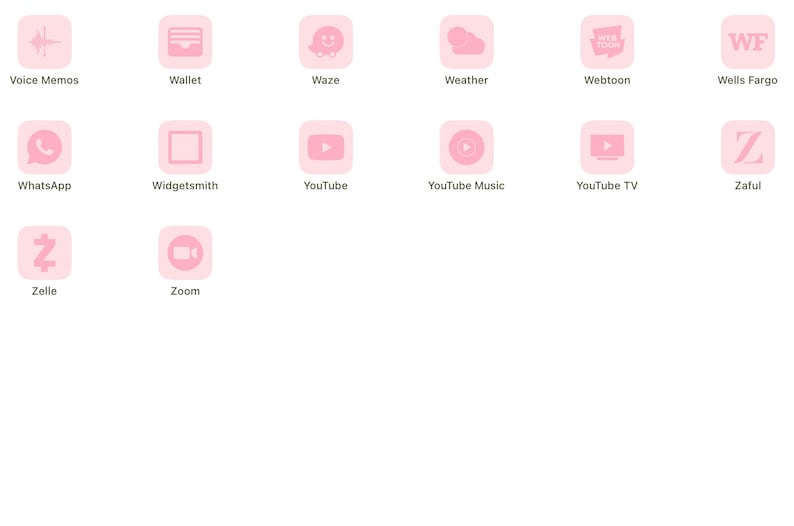 Custom Baby Pink App Icons - Etsy