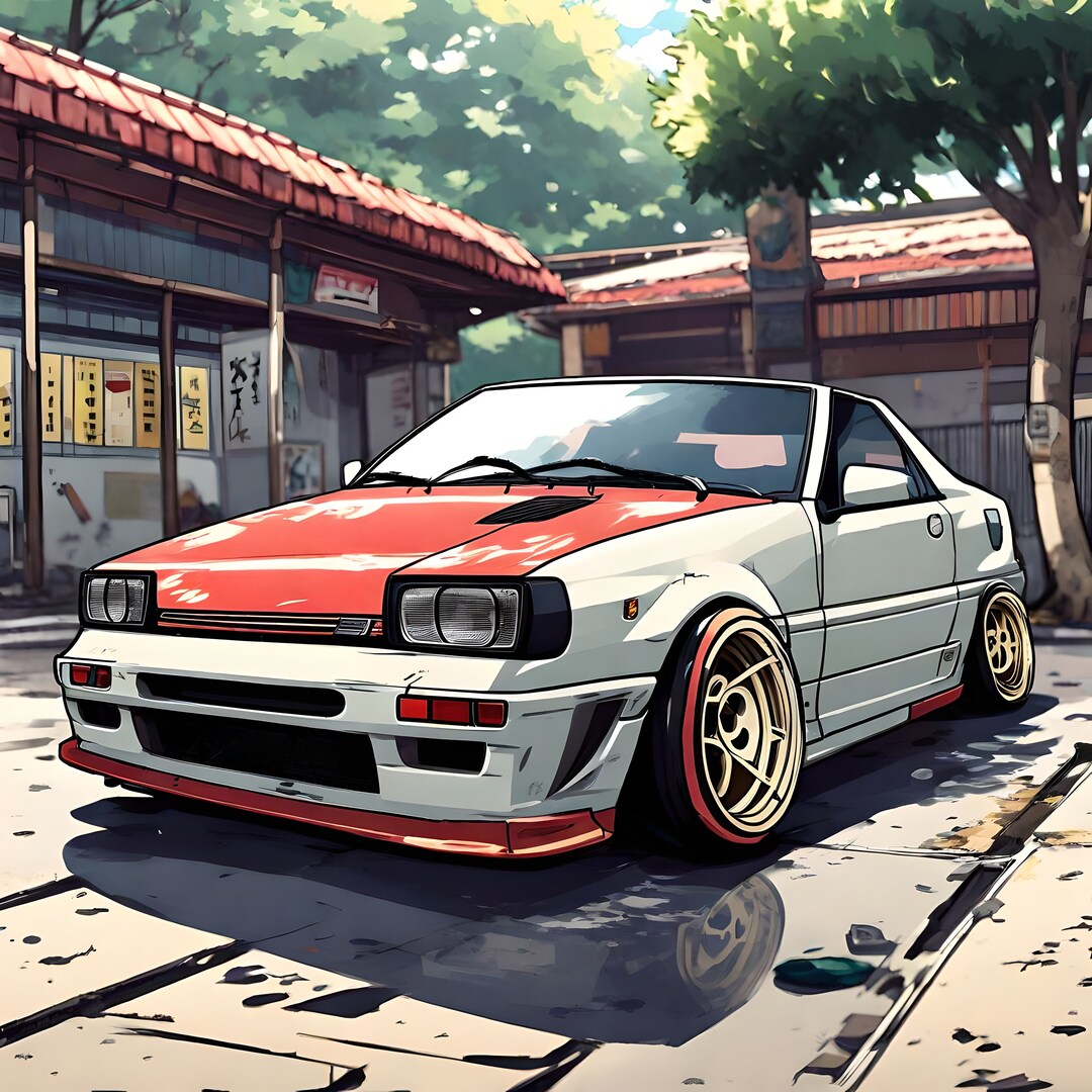 Manga Style JDM Car Art Print - Etsy