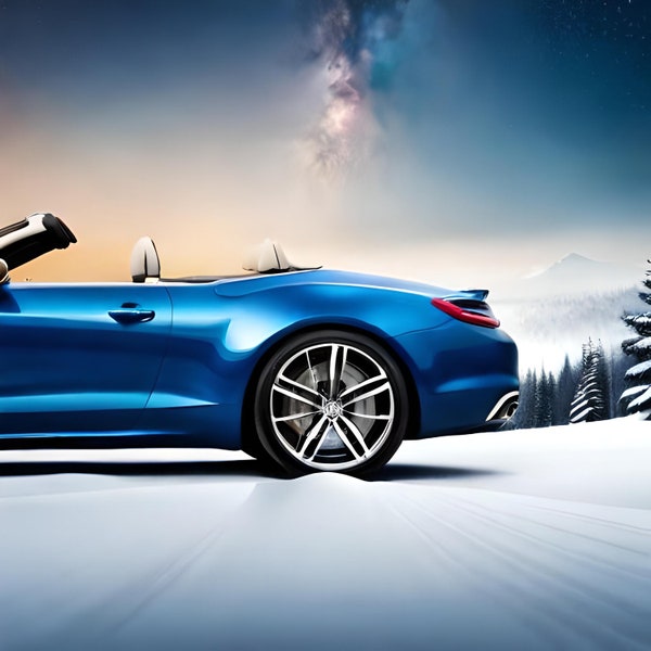 Blue Convertible - Etsy