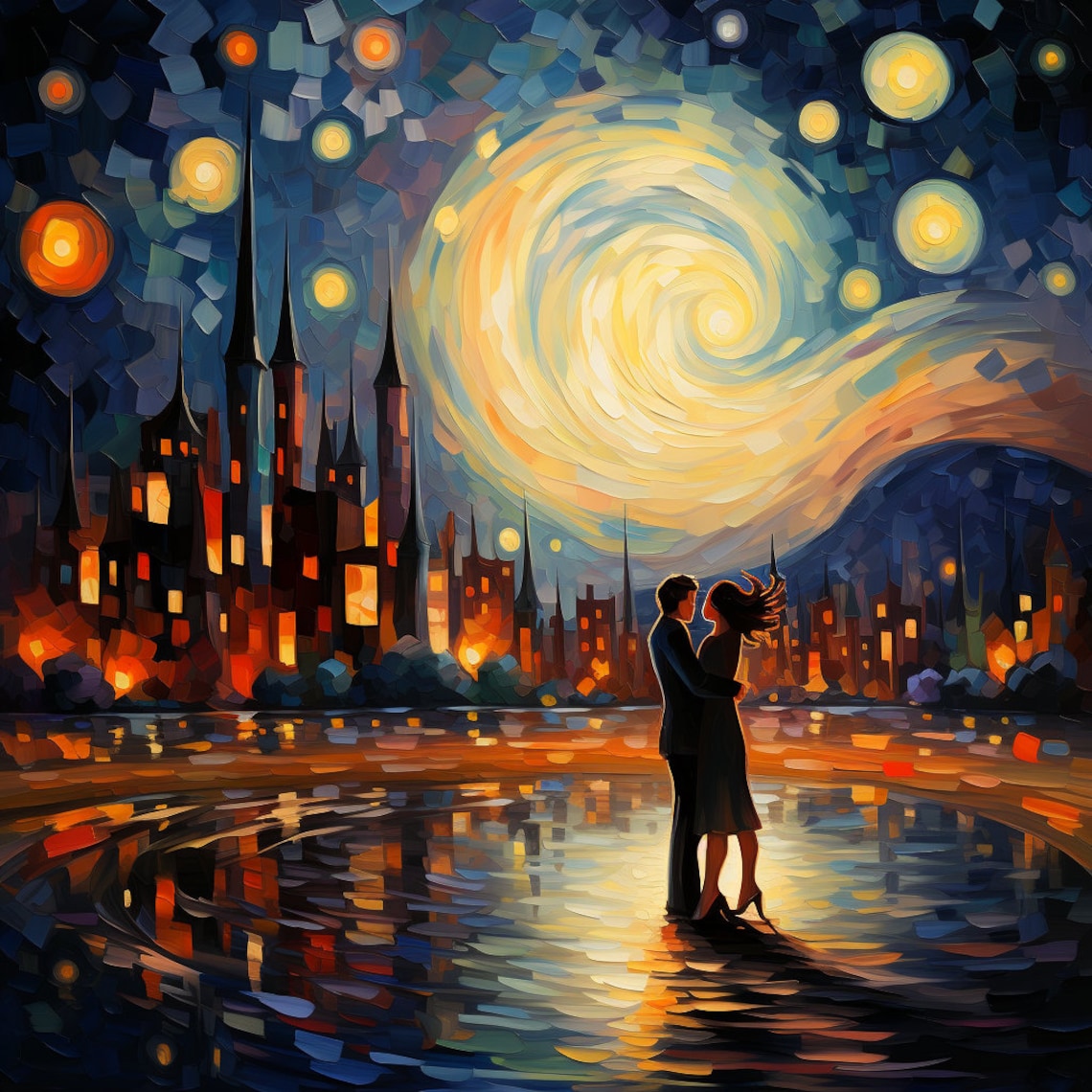 Romantic Couple Wall Art Romance Wall Art Romantic Couple Art Romance ...