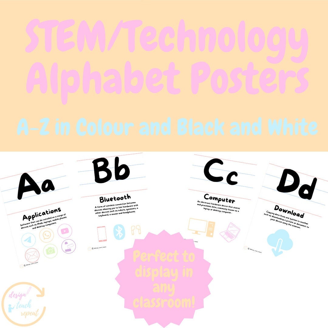Alphabet Technology Posters / STEM / Technology / Teacher Resources ...