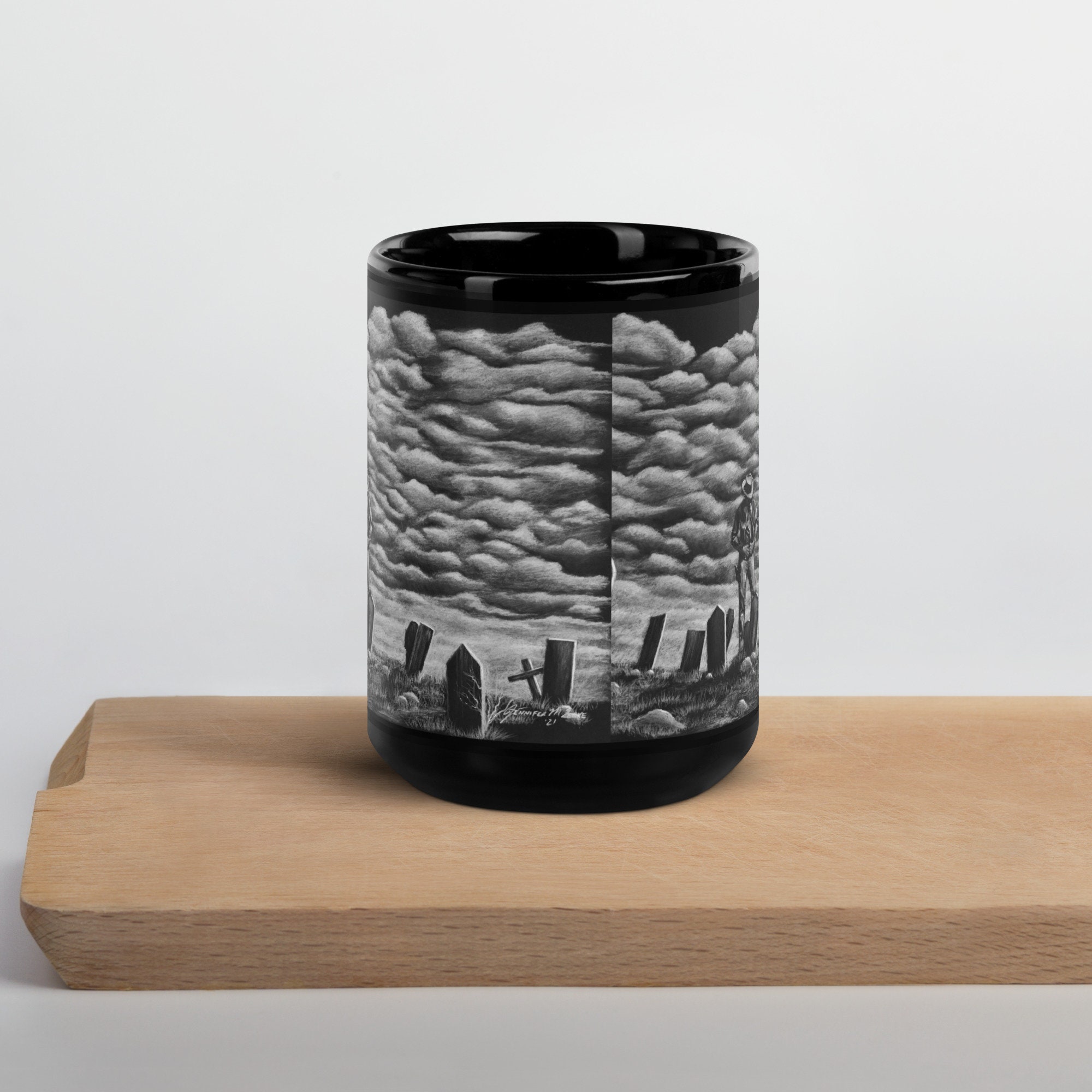 Gunsmoke Boot Hill Artwork Drawing Black Glossy Coffee Mug - Etsy