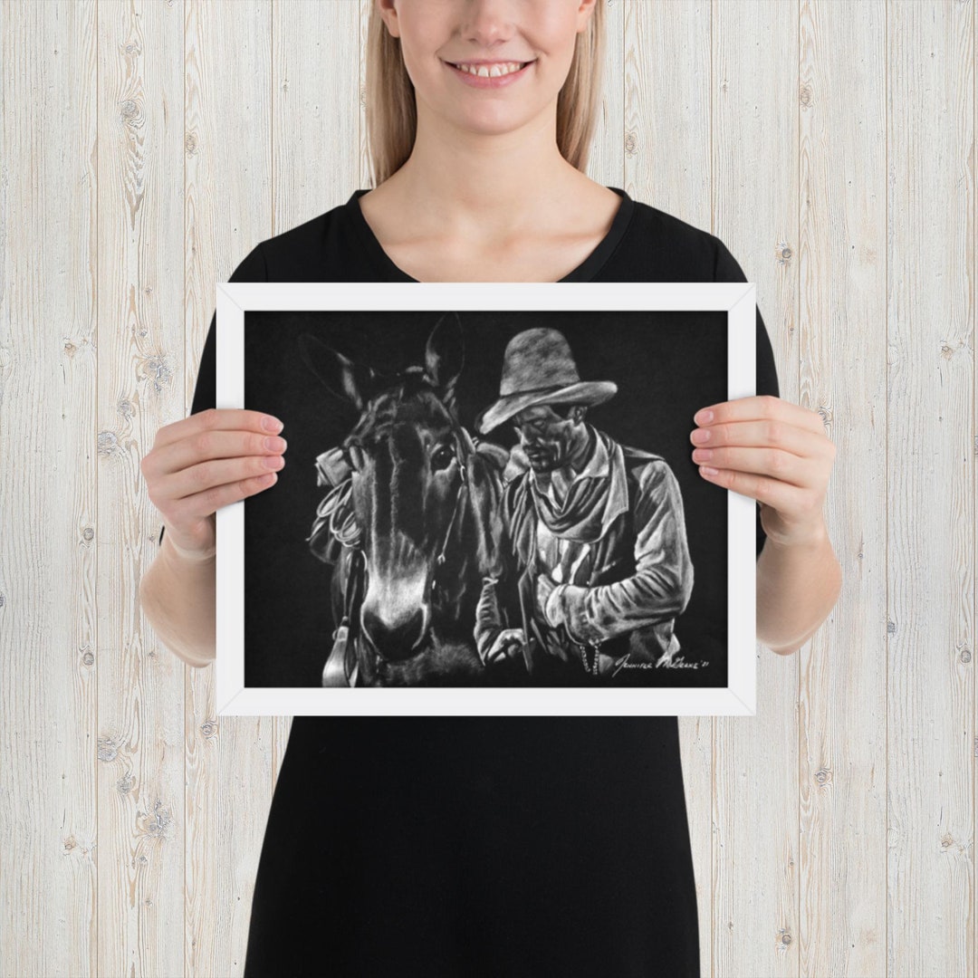 Festus and Ruth Gunsmoke Black and White Matte Western Art Framed ...