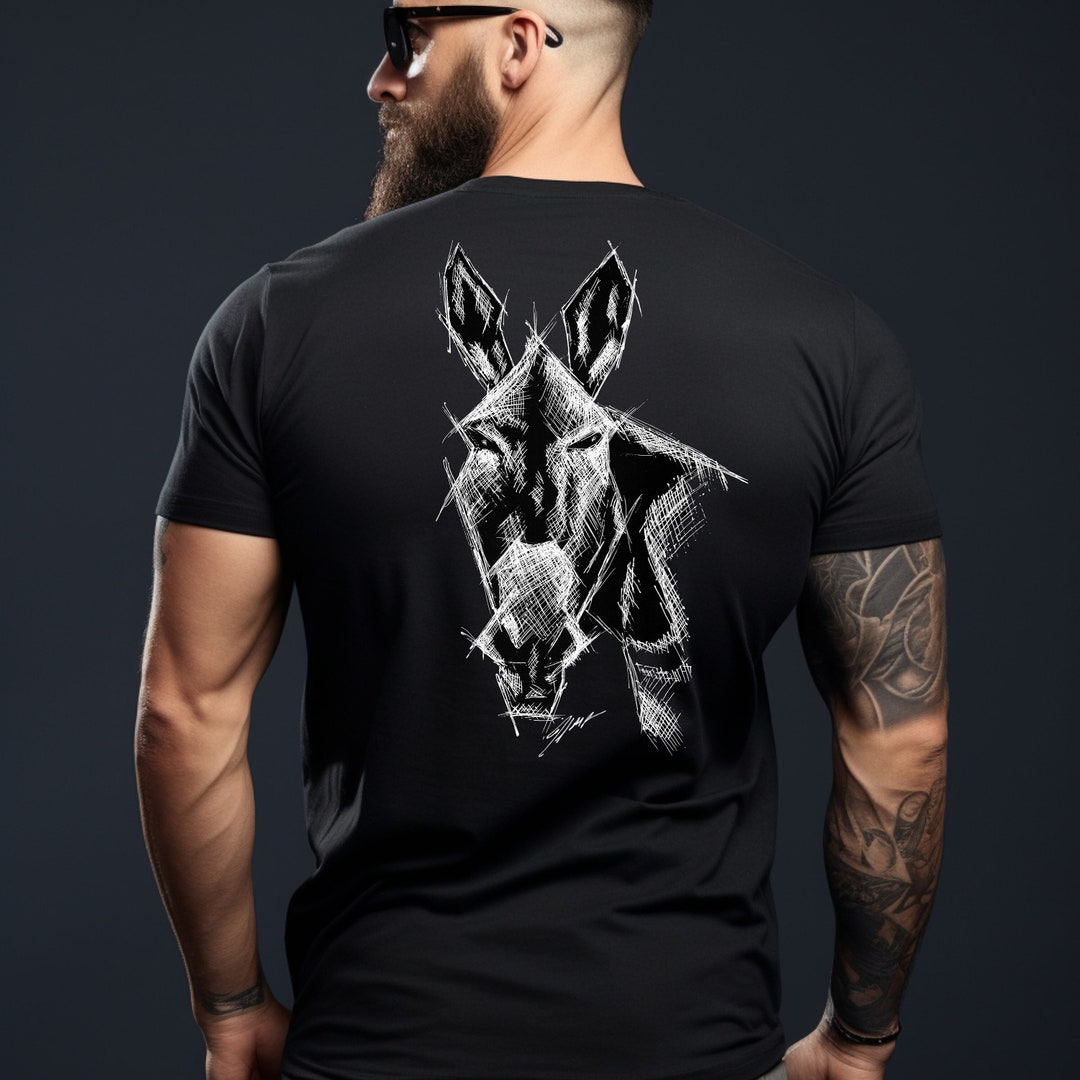 Menacing Burro Donkey Abstract Sketch Art T-shirt Men's Classic Tee - Etsy