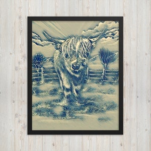 Mini Moo Cow Farmhouse Ranch Style Framed Poster - Etsy