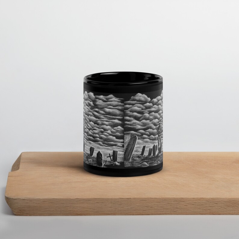 Gunsmoke Boot Hill Artwork Drawing Black Glossy Coffee Mug - Etsy