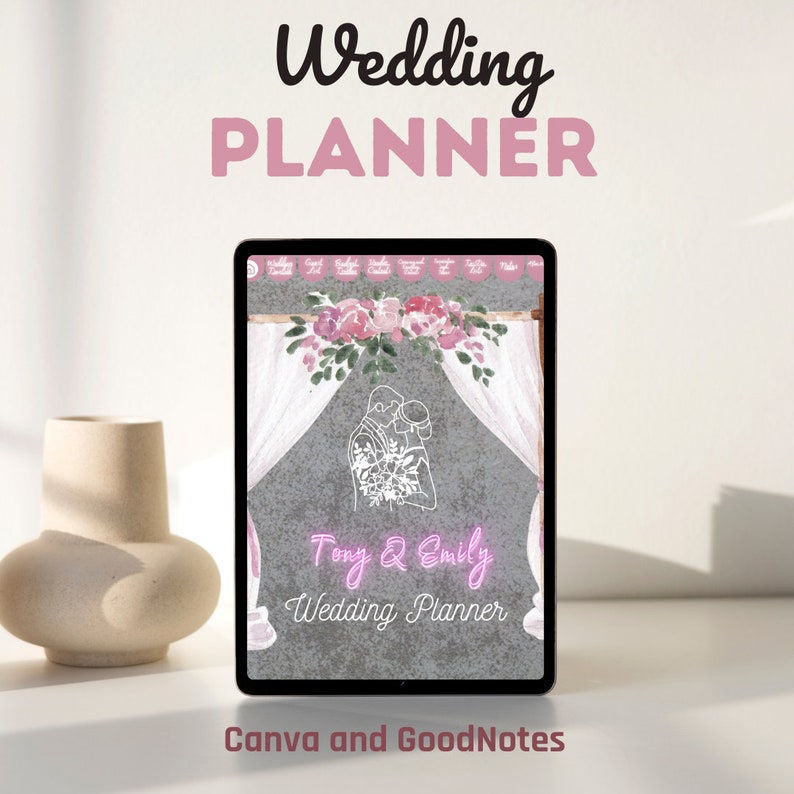 Digital Wedding Planner Template Canva and Goodnotes - Etsy