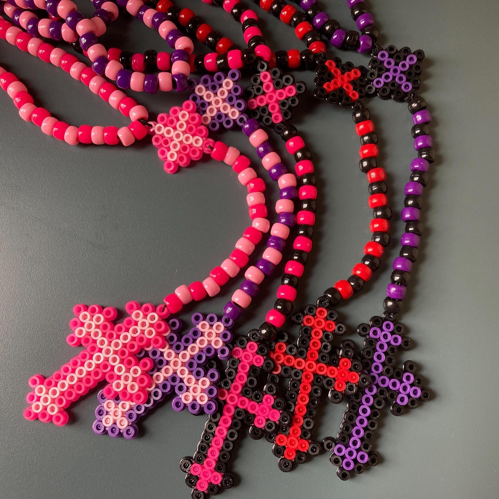 Cross Kandi Necklace - Etsy