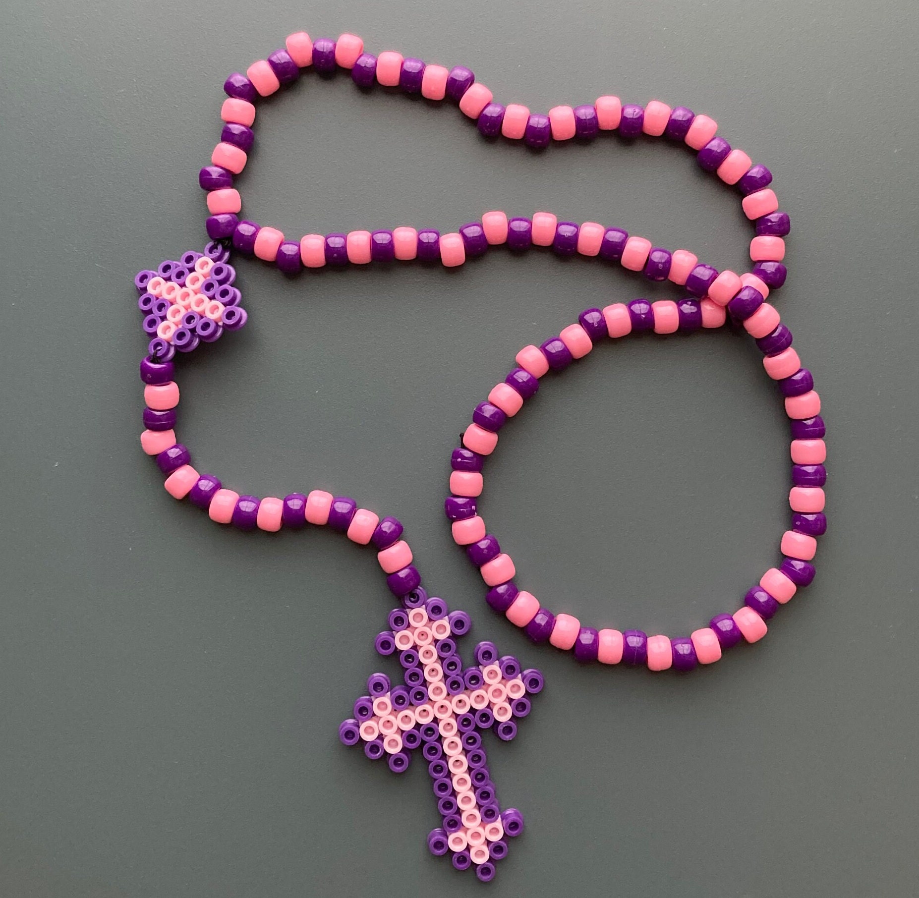 Cross Kandi Necklace - Etsy