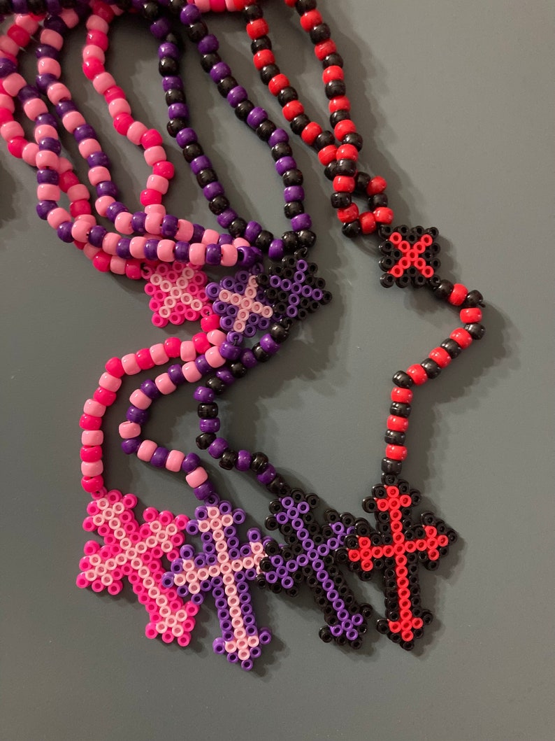 Cross Kandi Necklace - Etsy