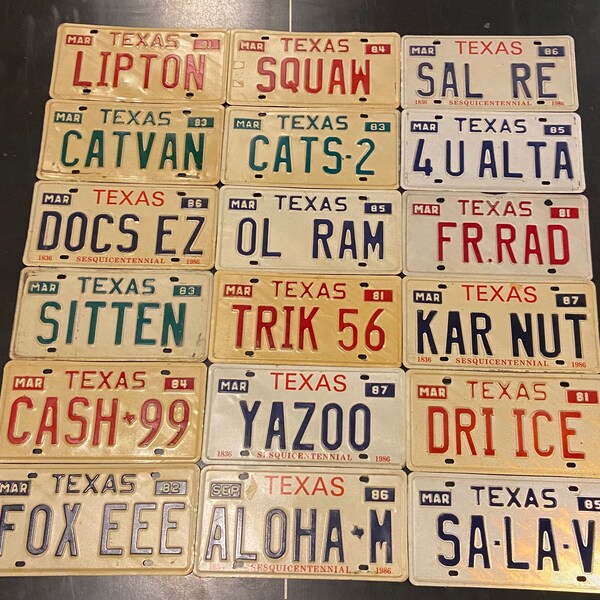 Vintage License Plates - Etsy