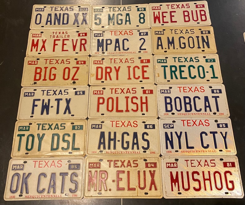 Vintage License Plates - Etsy