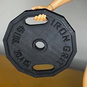 1:6 Scale Hex Bar 12-sided Weights 3d Printed Miniature - Etsy