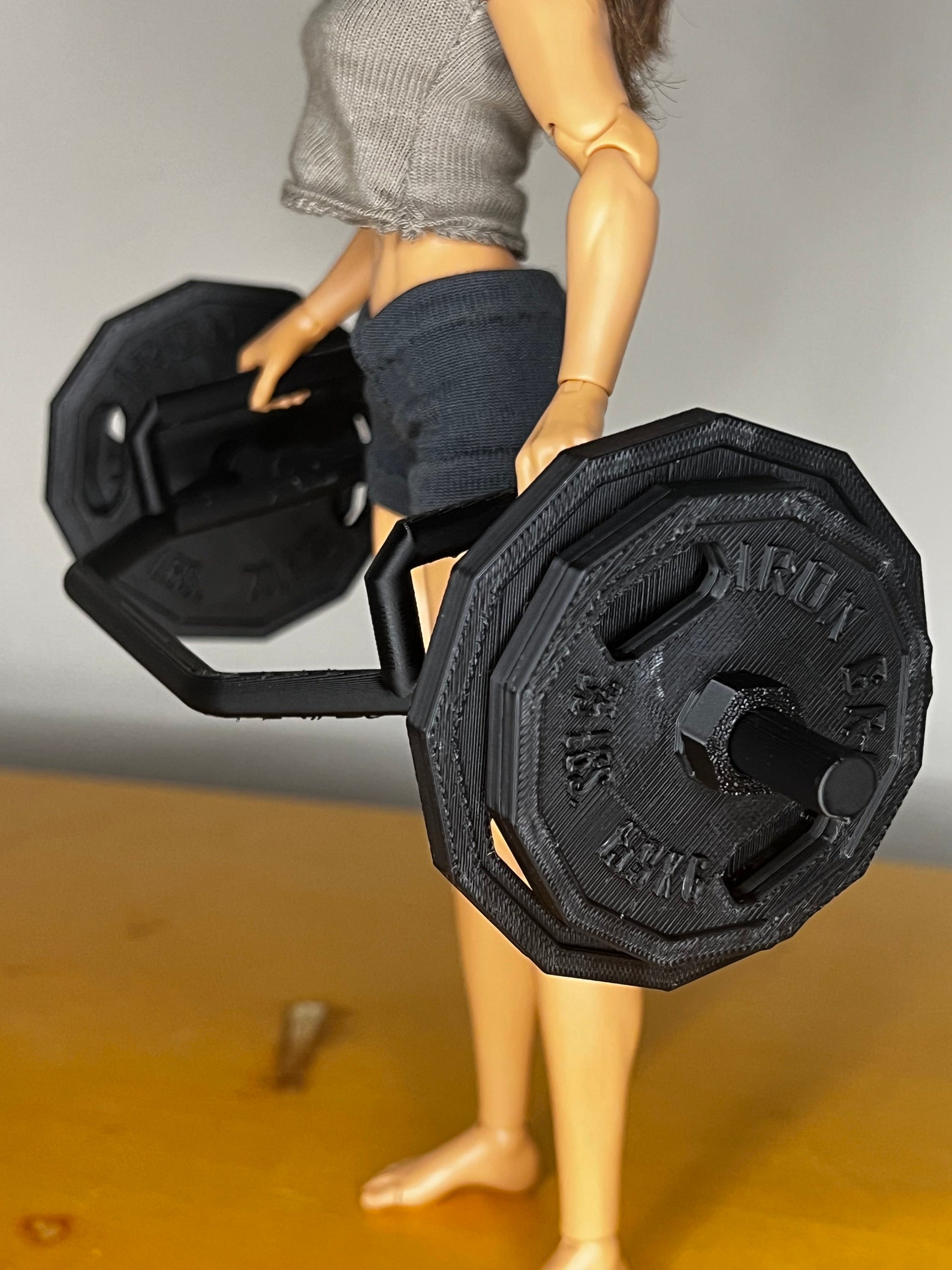 1:6 Scale Hex Bar 12-sided Weights 3d Printed Miniature - Etsy