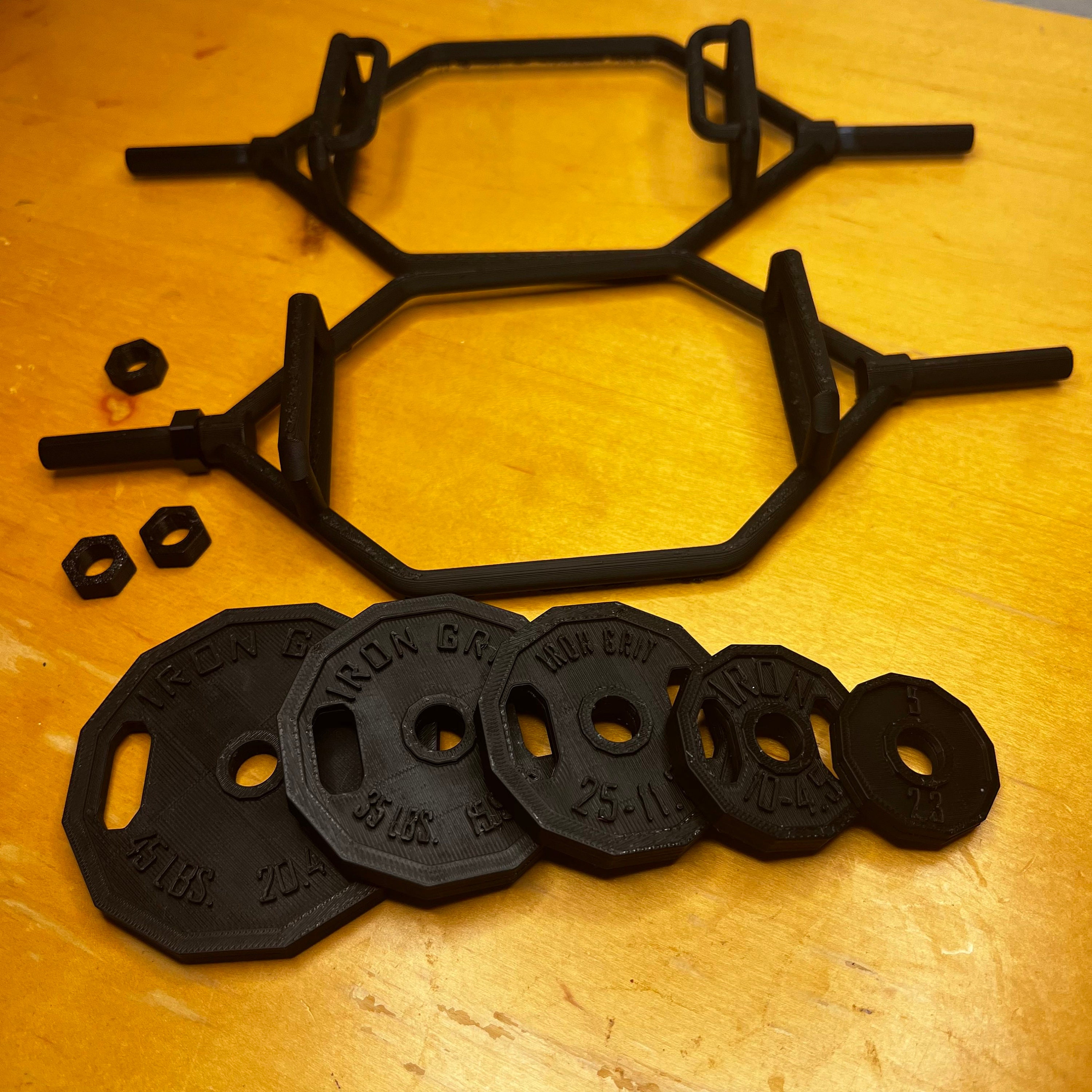 1:6 Scale Hex Bar 12-sided Weights 3d Printed - Etsy