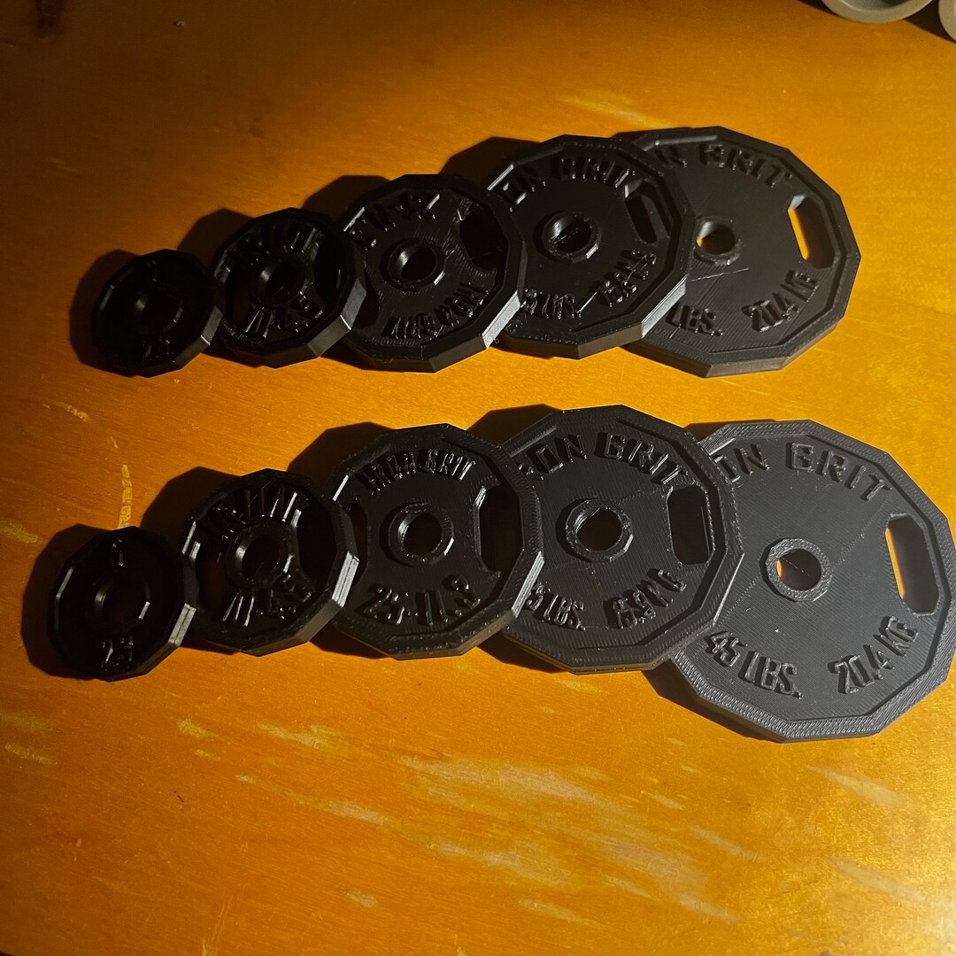 1:6 12-sided Weight Plates 3d Printed Miniature Diorama - Etsy