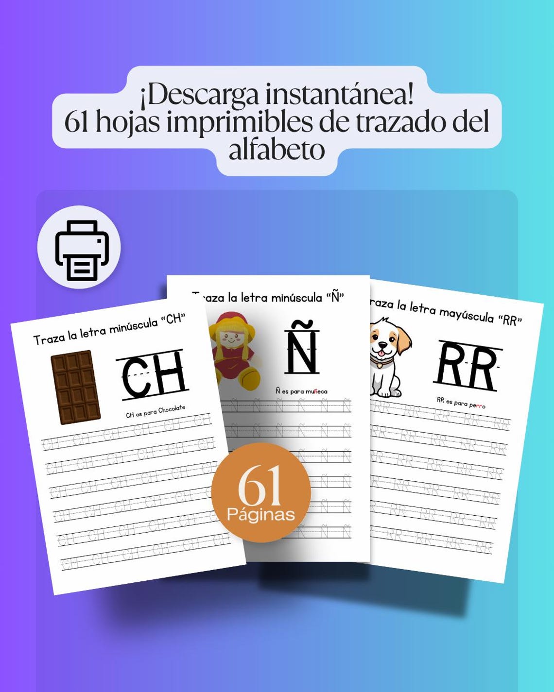 Hoja De Trabajo De Trazado Del Alfabeto | Traza Letras Mayúsculas Y ...