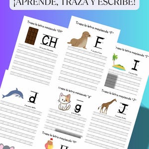 Hoja De Trabajo De Trazado Del Alfabeto | Traza Letras Mayúsculas Y ...