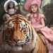 Princess Riding Tiger Custom Princess Portrait for Black Girl Custom ...