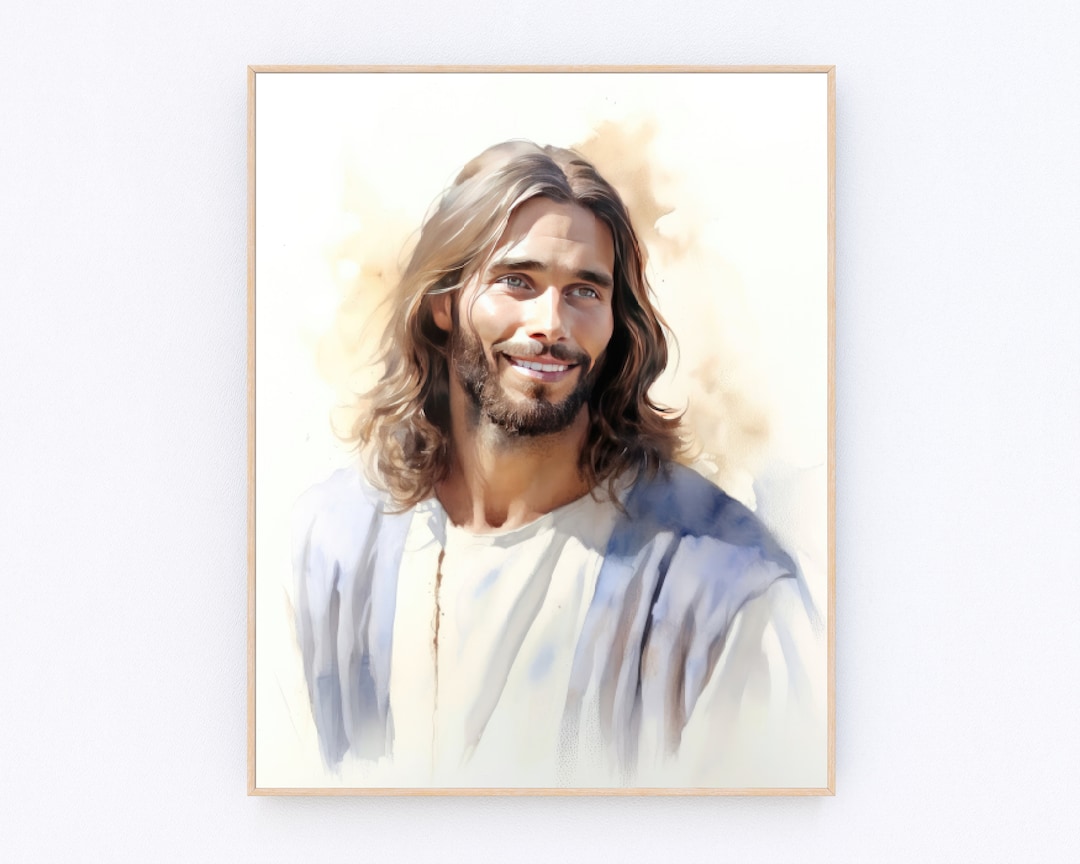 Jesus Painting Christian Digital Art Christian Prayer Wall Art Catholic ...