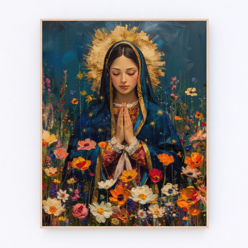 Blessed Mary Wall Art - Etsy UK