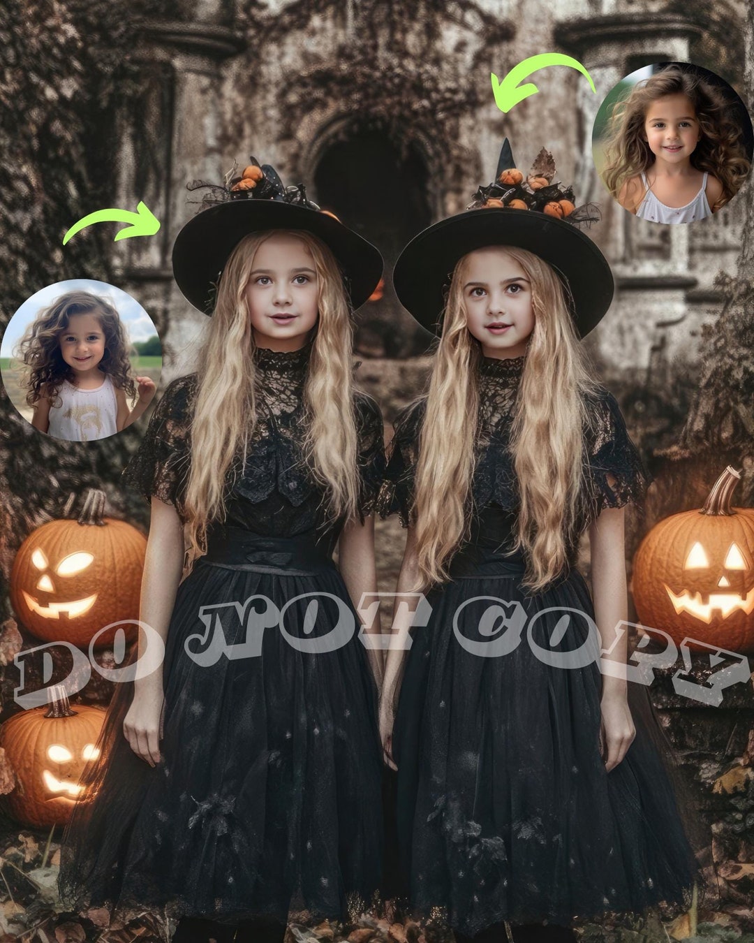 Custom Witch Portrait From Photo, Personalized Dark Moody Art (digital ...